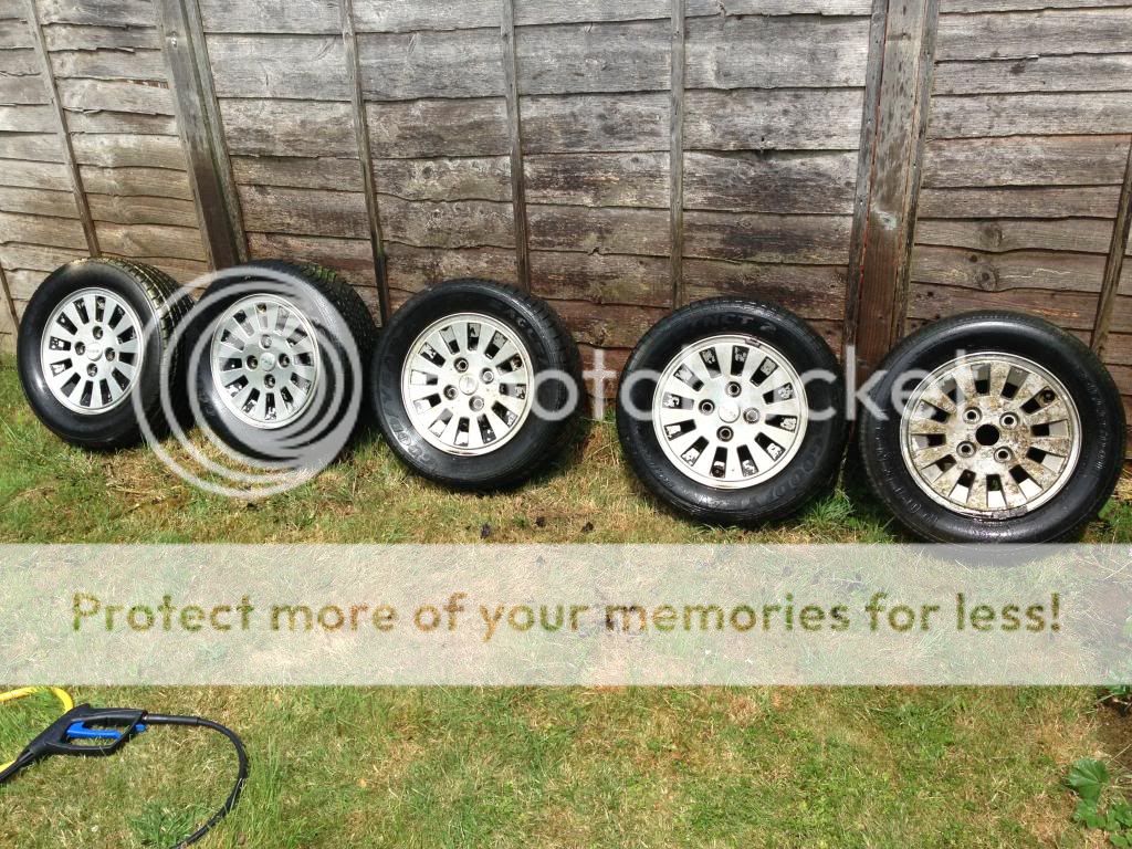 Black TSW Venom 16" and 5x Stock RX7 S3 wheels (Santa Pod) | Retro Rides