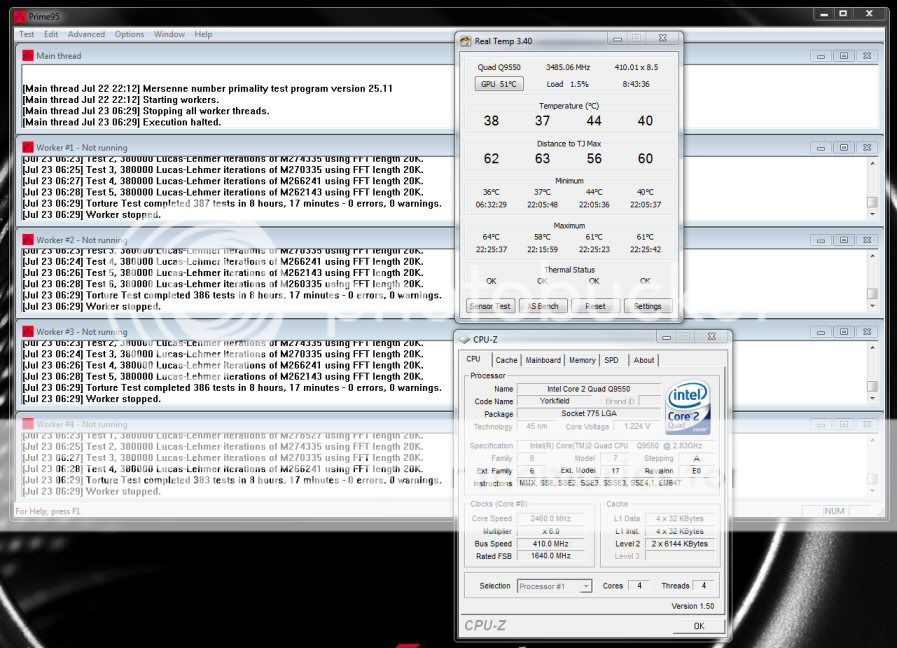 Q9550 with DDR2 800 on Asus Commando | OCAU Forums