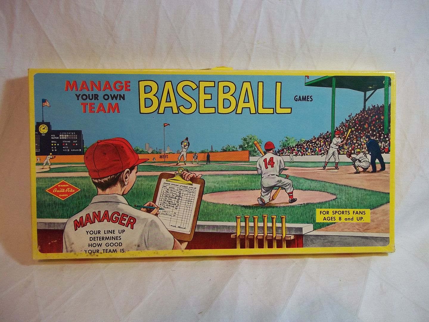 Vtg 1960s Warren Games MANAGE YOUR OWN BASEBALL TEAM board game Built ...